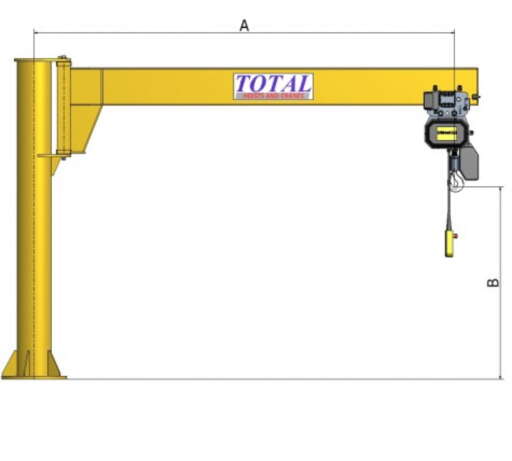 Under Braced Crane Self Standing | Jib Cranes • Total Hoists and Cranes